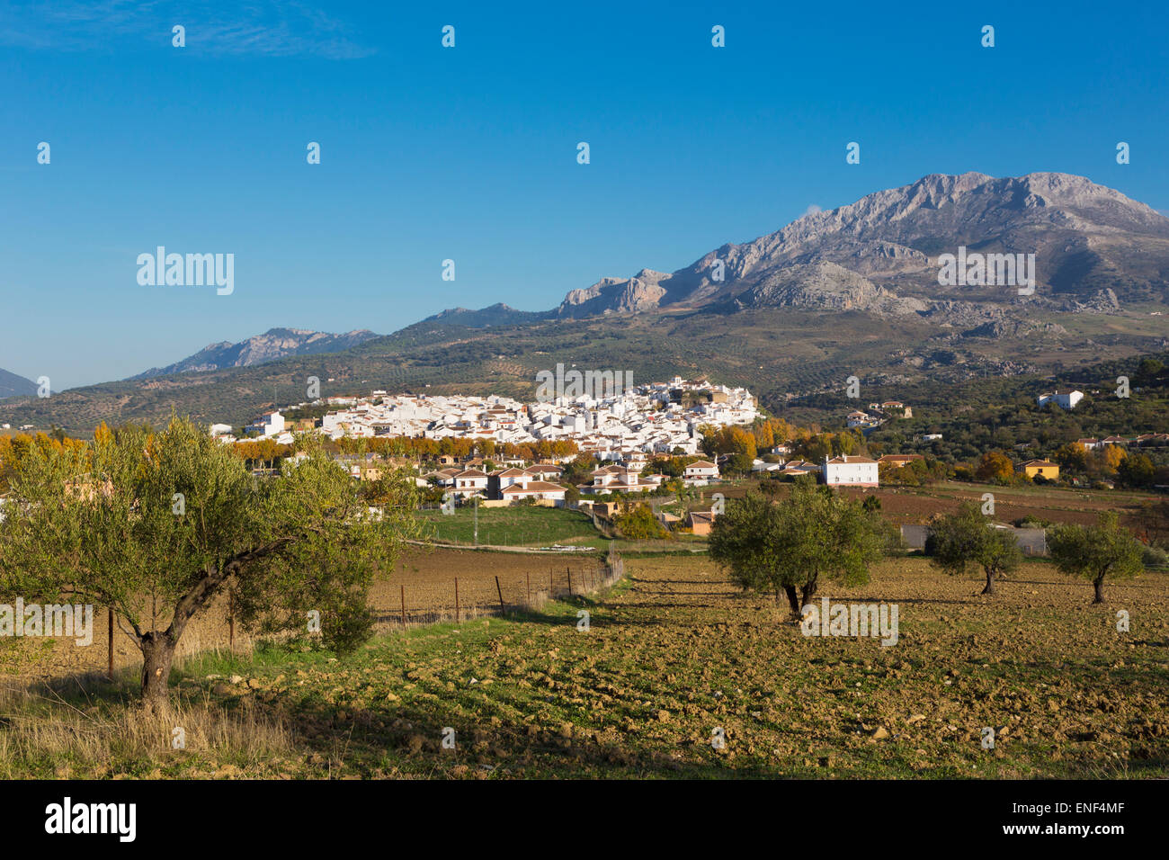 El Burgo, Malaga Province, Andalusia, southern Spain. Typical white ...