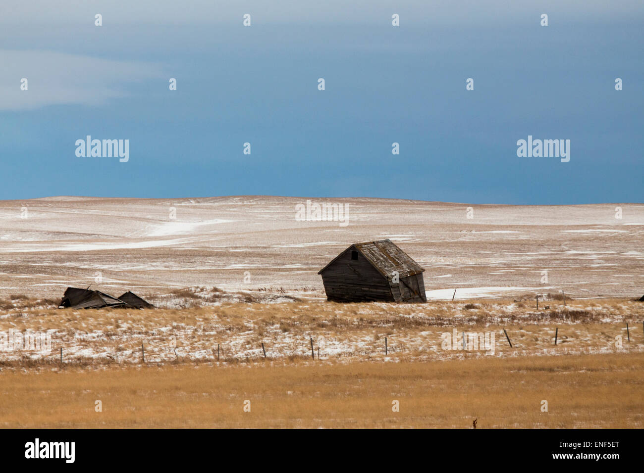 Prairie Landscape in winter Saskatchewan Canada scenic Stock Photo - Alamy