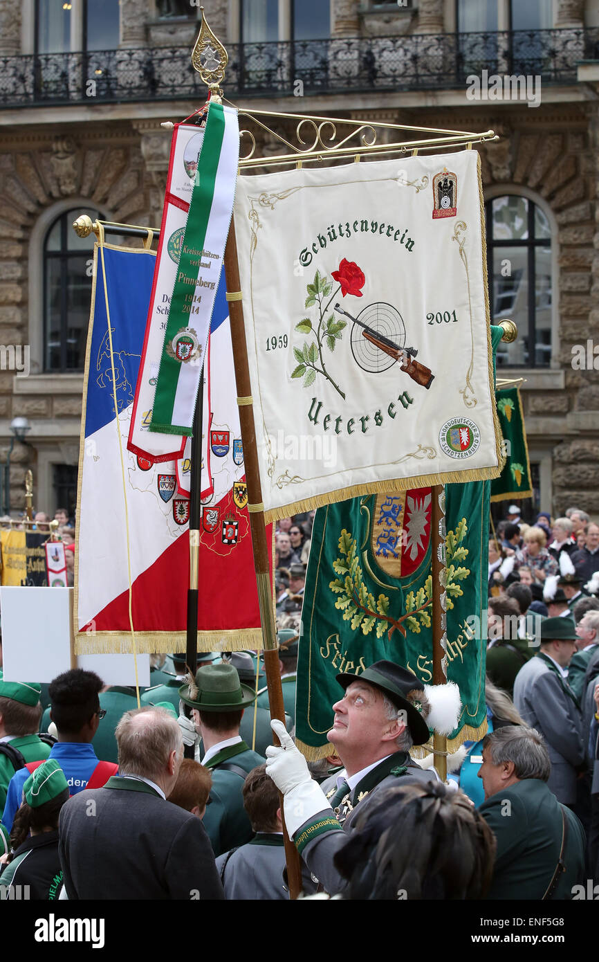 Hamburg, Germany. 02nd May, 2015. Participants of the German Marksmen's ...