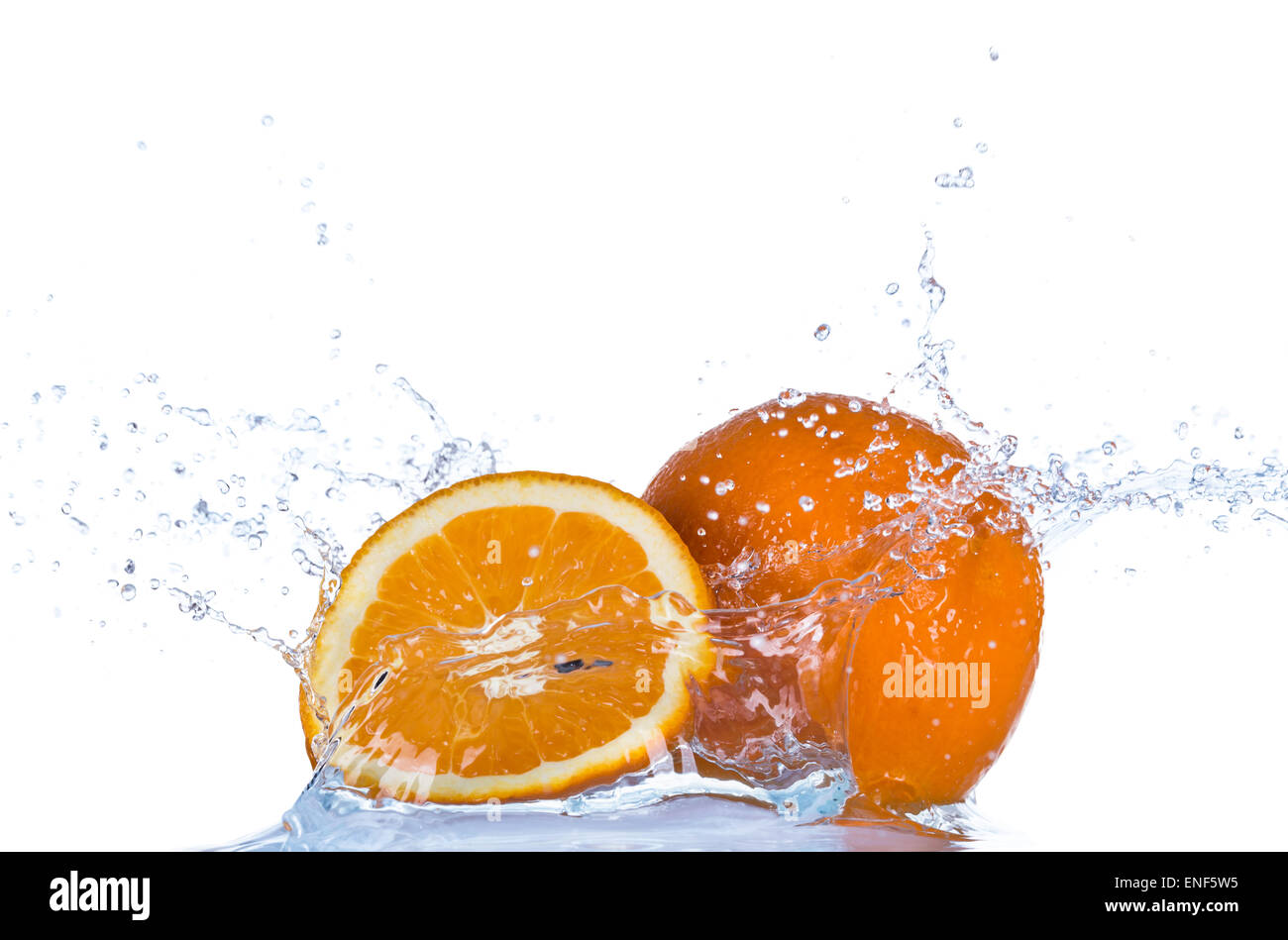 Orange water splash hi-res stock photography and images - Alamy
