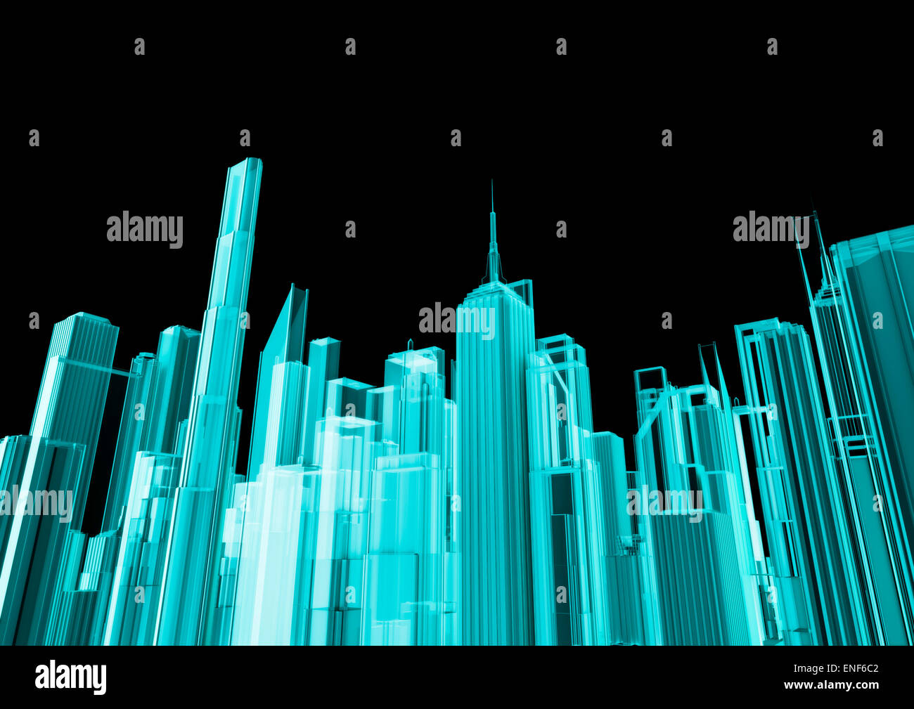 3d wireframe building hologram hi-res stock photography and images - Alamy