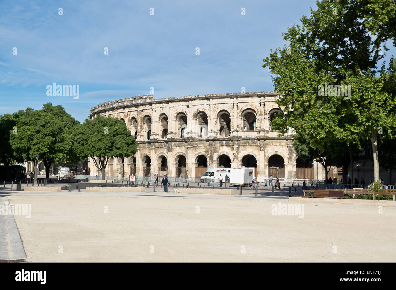 The Arena of Nimes is a Roman amphitheatre situated in the French city ...