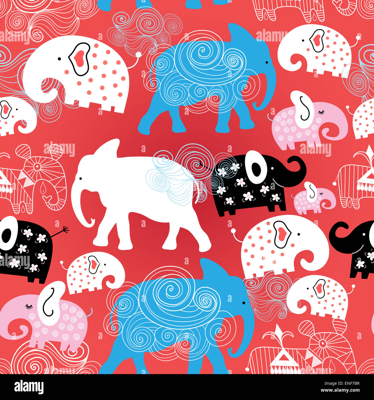Elephants patterns hi-res stock photography and images - Alamy