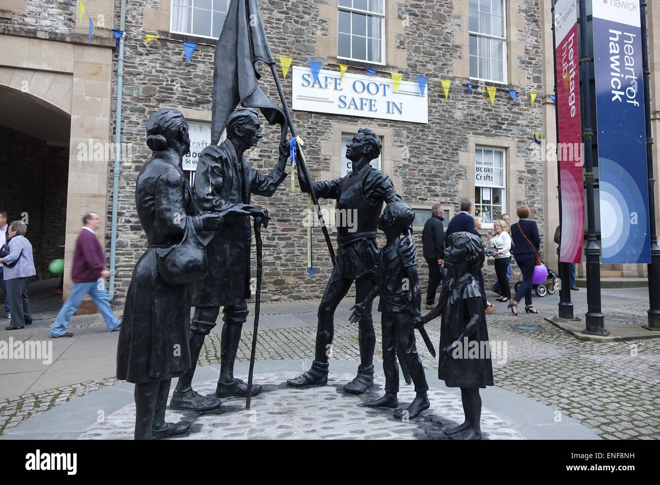 Quincentenary Statue at Tower Knowe, Hawick - Common Riding 'Safe Oot ...