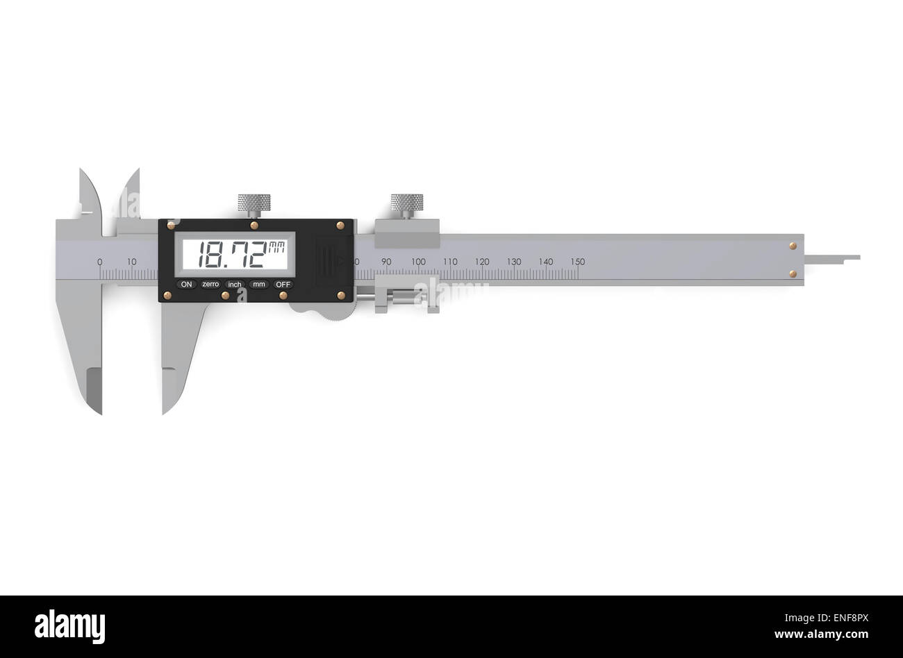 digital electronic vernier caliper isolated on white background Stock ...