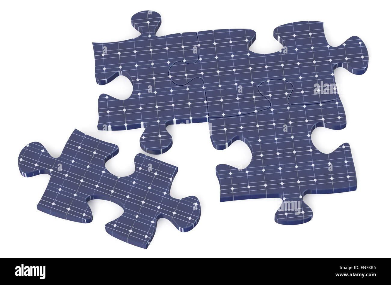 puzzle from solar battery isolated on white background Stock Photo - Alamy