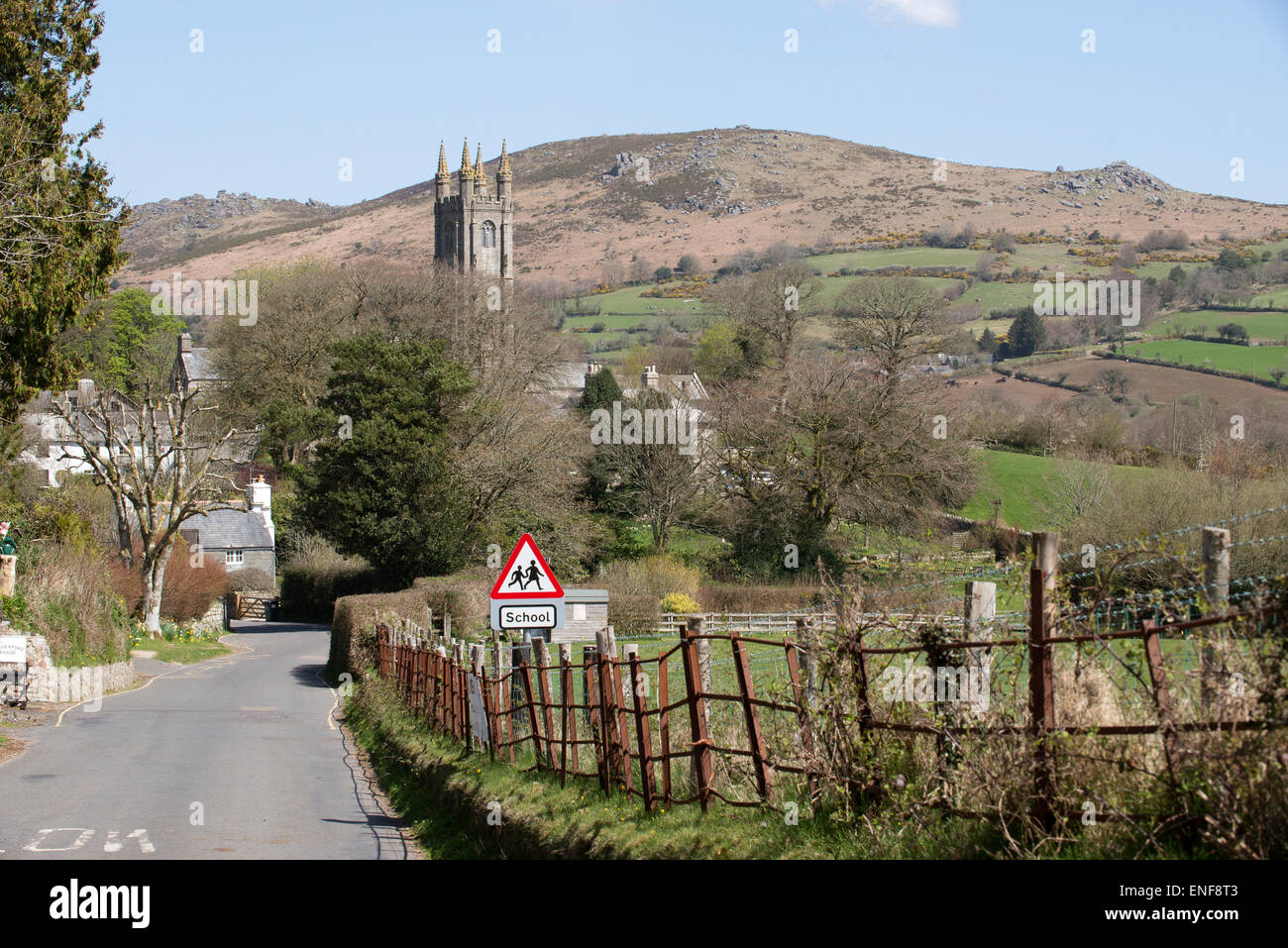 Widecombe in the Moor a historic village in Dartmoor National Park ...