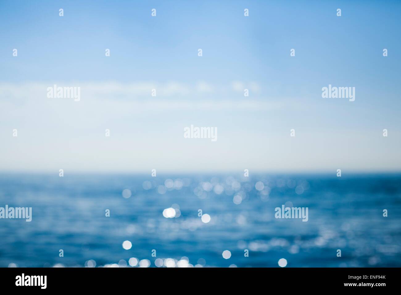 Blurry photo of the sea and sky Stock Photo - Alamy