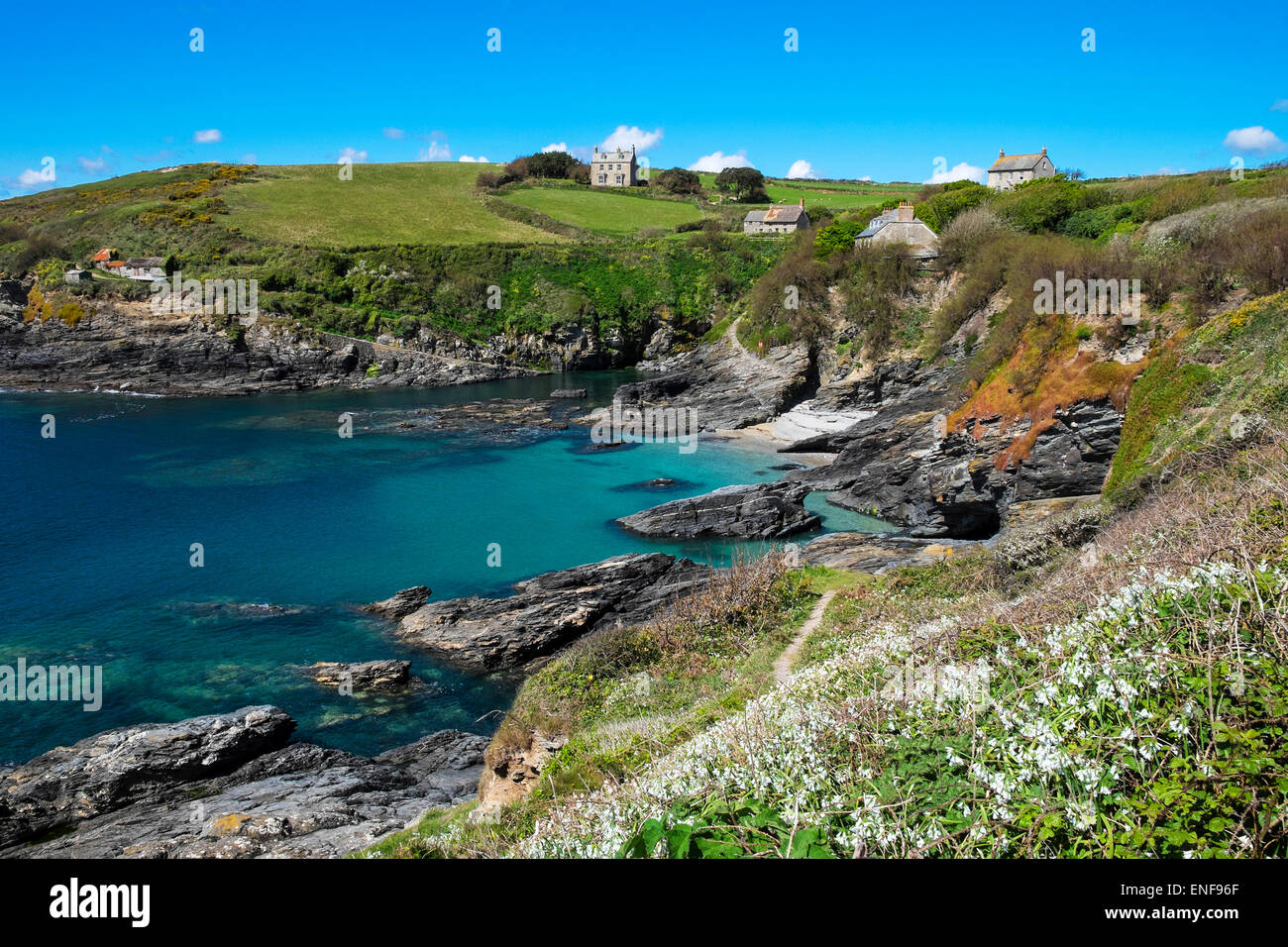 Bessy's Cove near Helston in Cornwall, UK Stock Photo - Alamy
