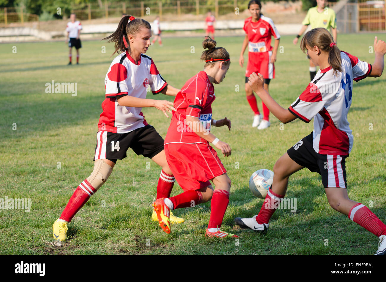 Football match, women Stock Photo - Alamy