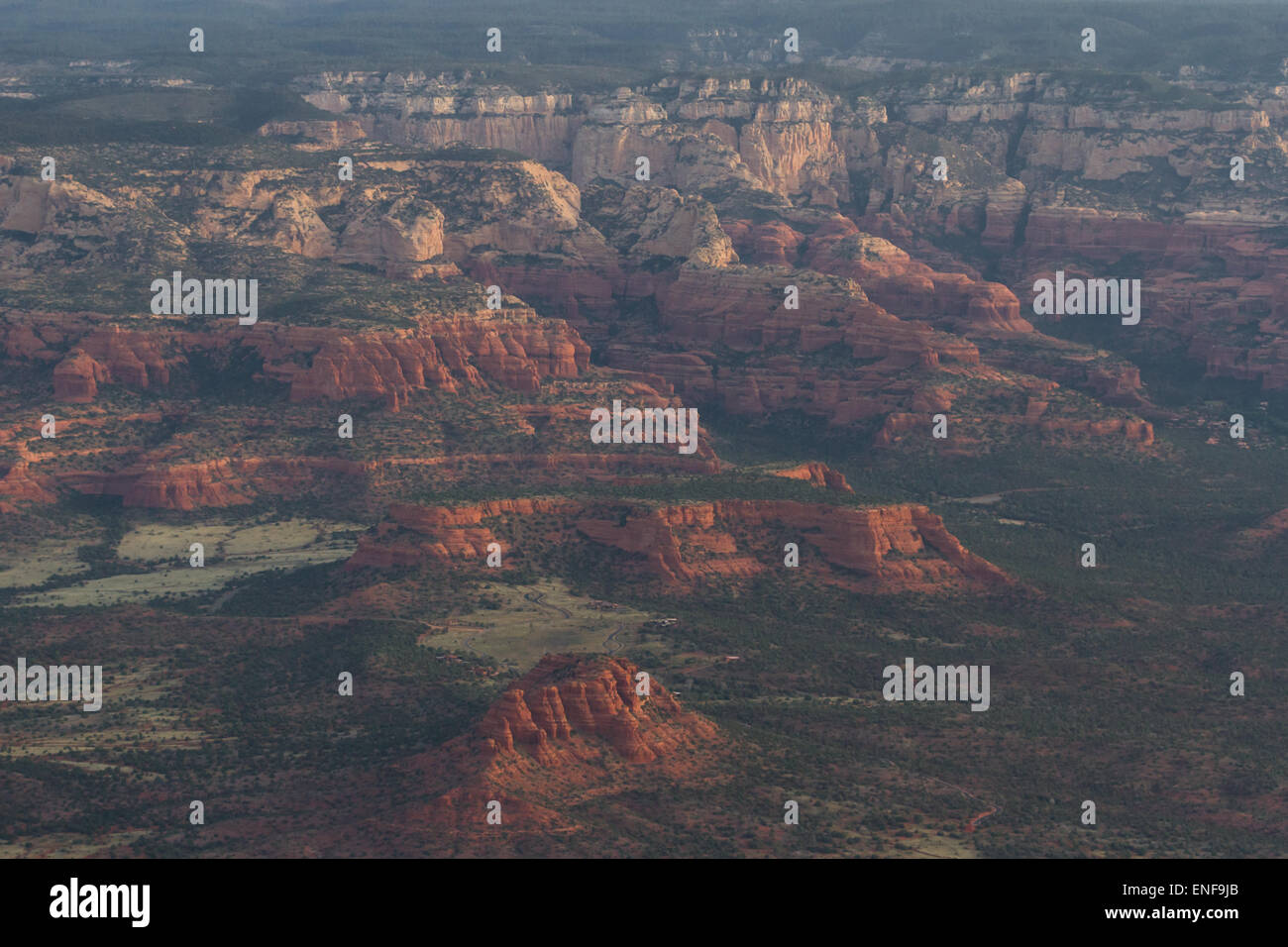 Aerial view of the red rock landscape of Sedona Arizona Stock Photo - Alamy