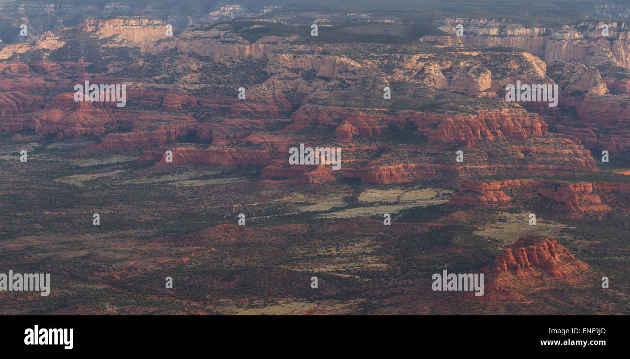 Aerial view of the red rock landscape of Sedona Arizona Stock Photo - Alamy