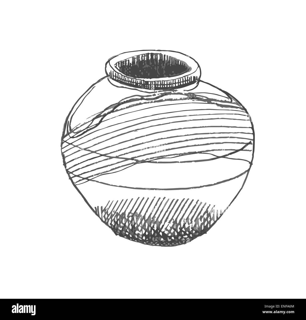 Water jug drawing Black and White Stock Photos & Images - Alamy