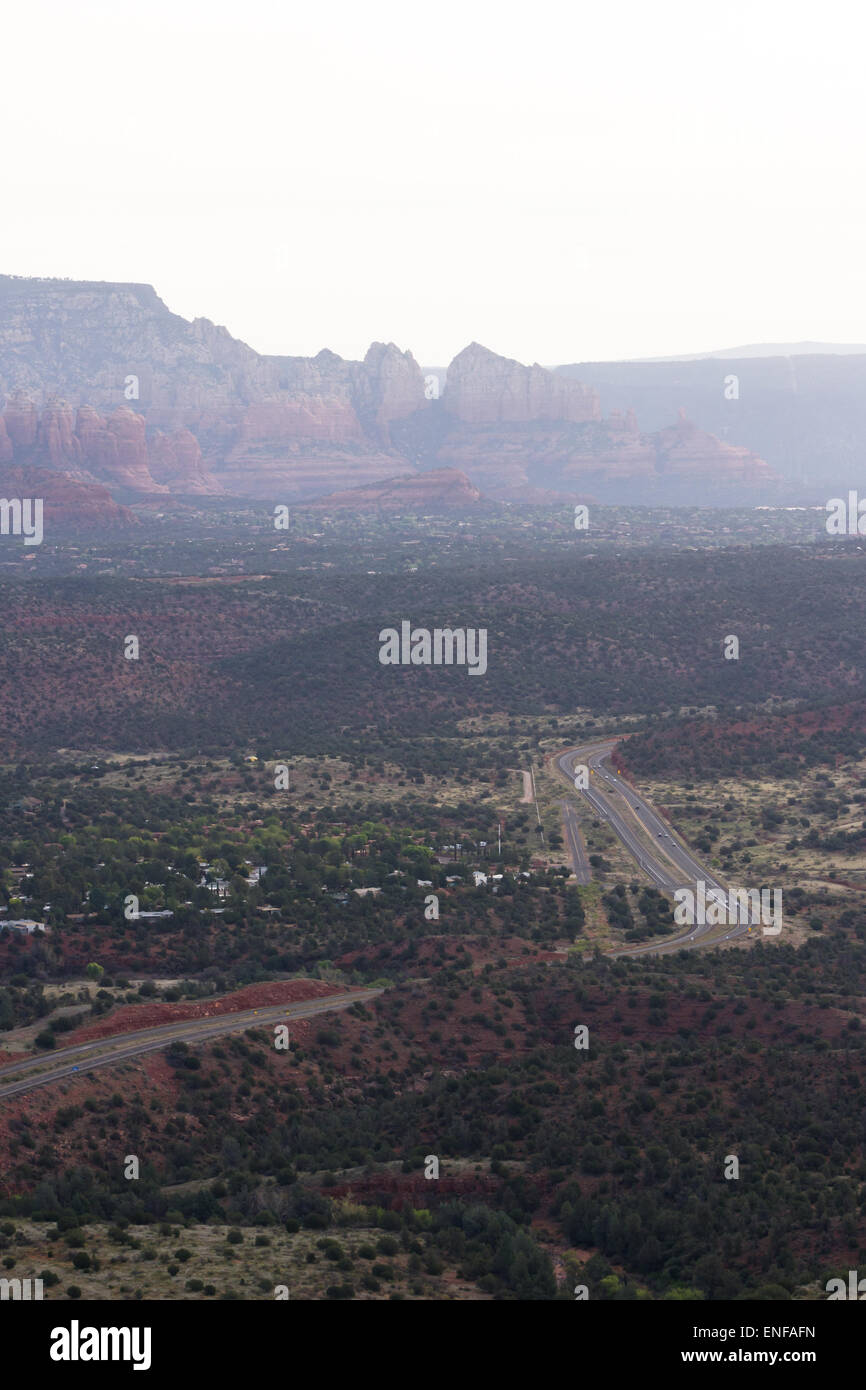 Aerial view of the red rock landscape of Sedona Arizona Stock Photo - Alamy