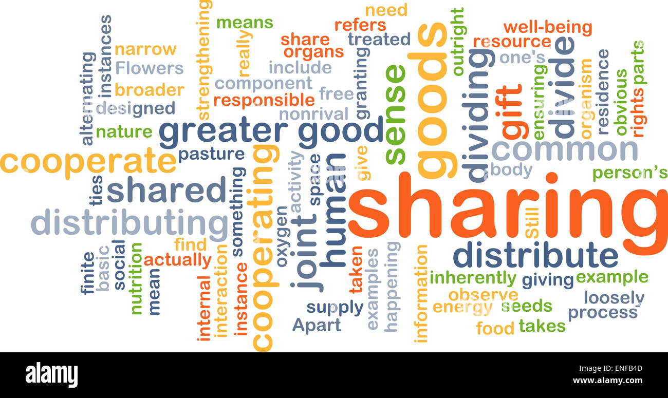 Background text pattern concept wordcloud illustration of sharing Stock ...