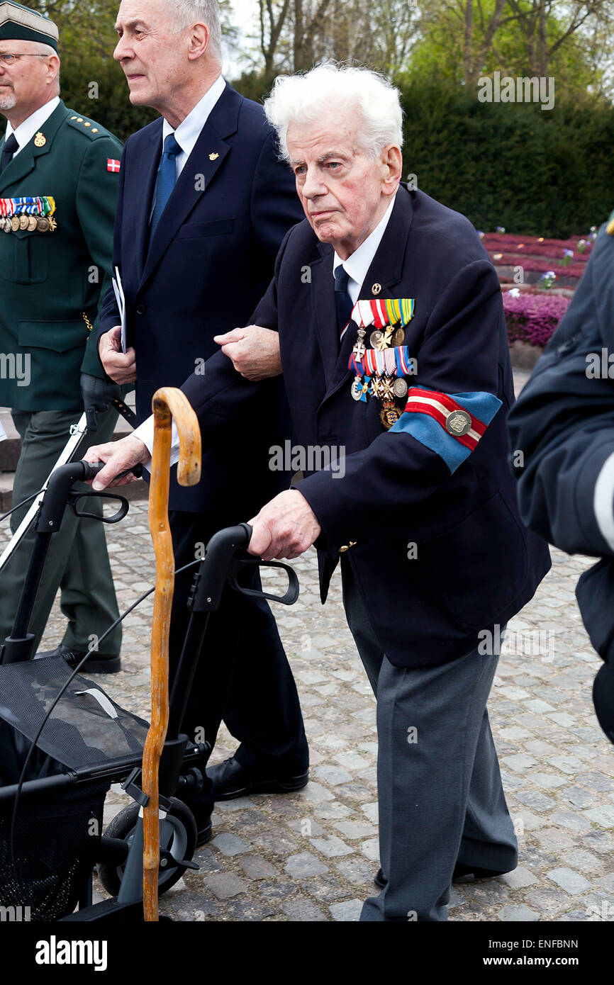 Hellerup, Denmark, May 4th, 2015: Decorated veteran arrives to the ...