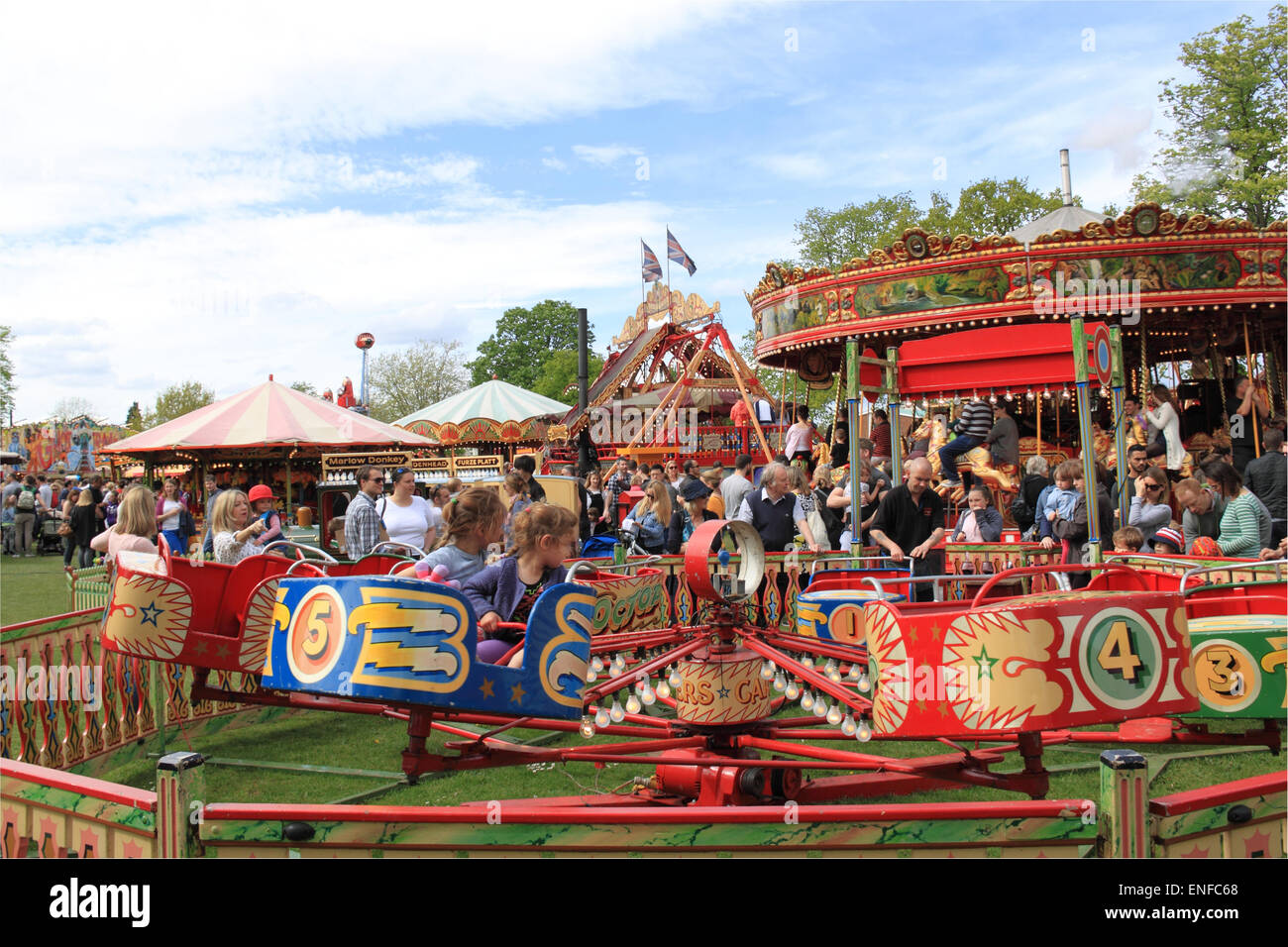 Mini Octopus ride, Carter's Steam Fair. Traditional historic travelling ...