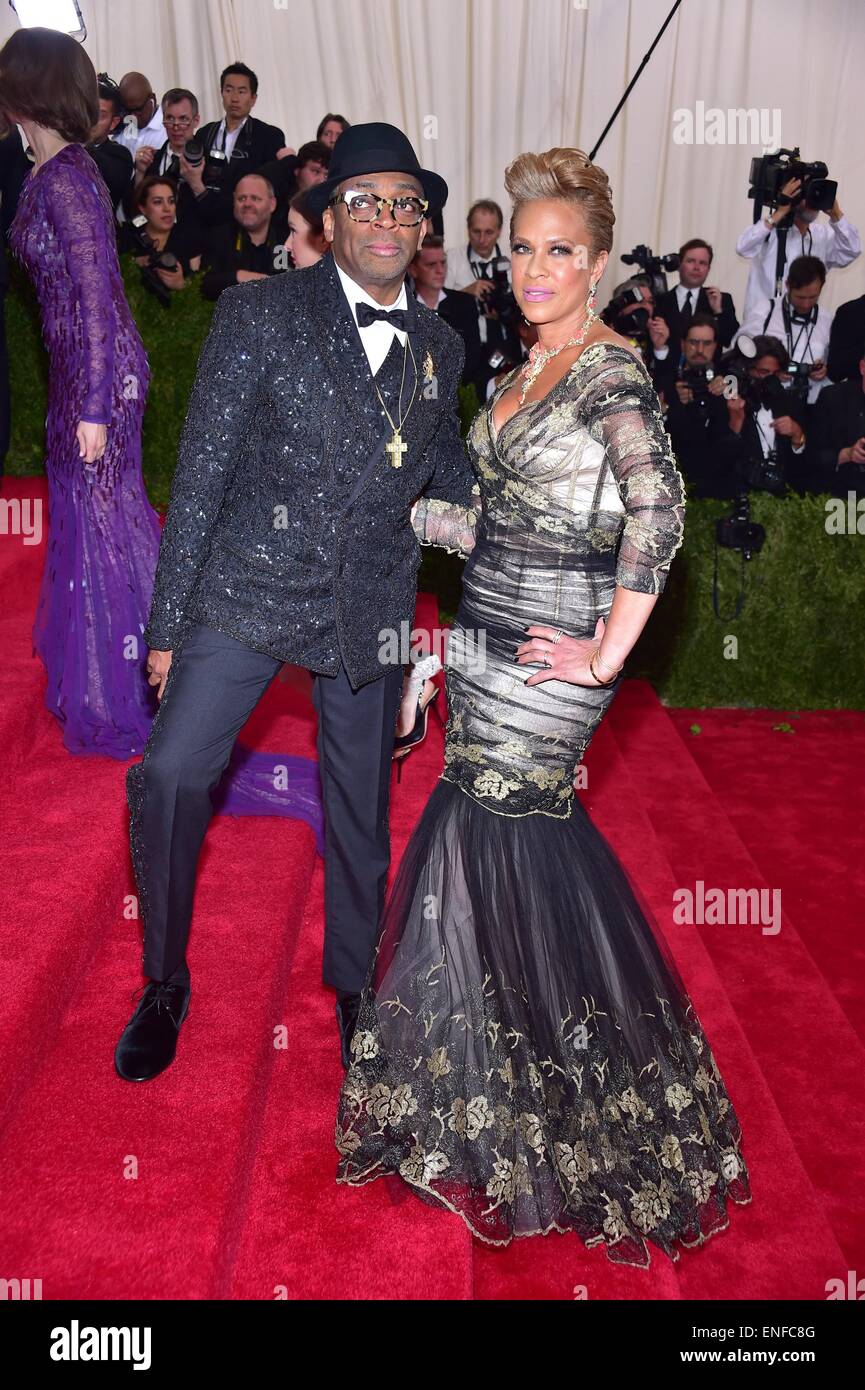 New York, NY, USA. 4th May, 2015. Spike Lee, Tonya Lewis Lee at ...