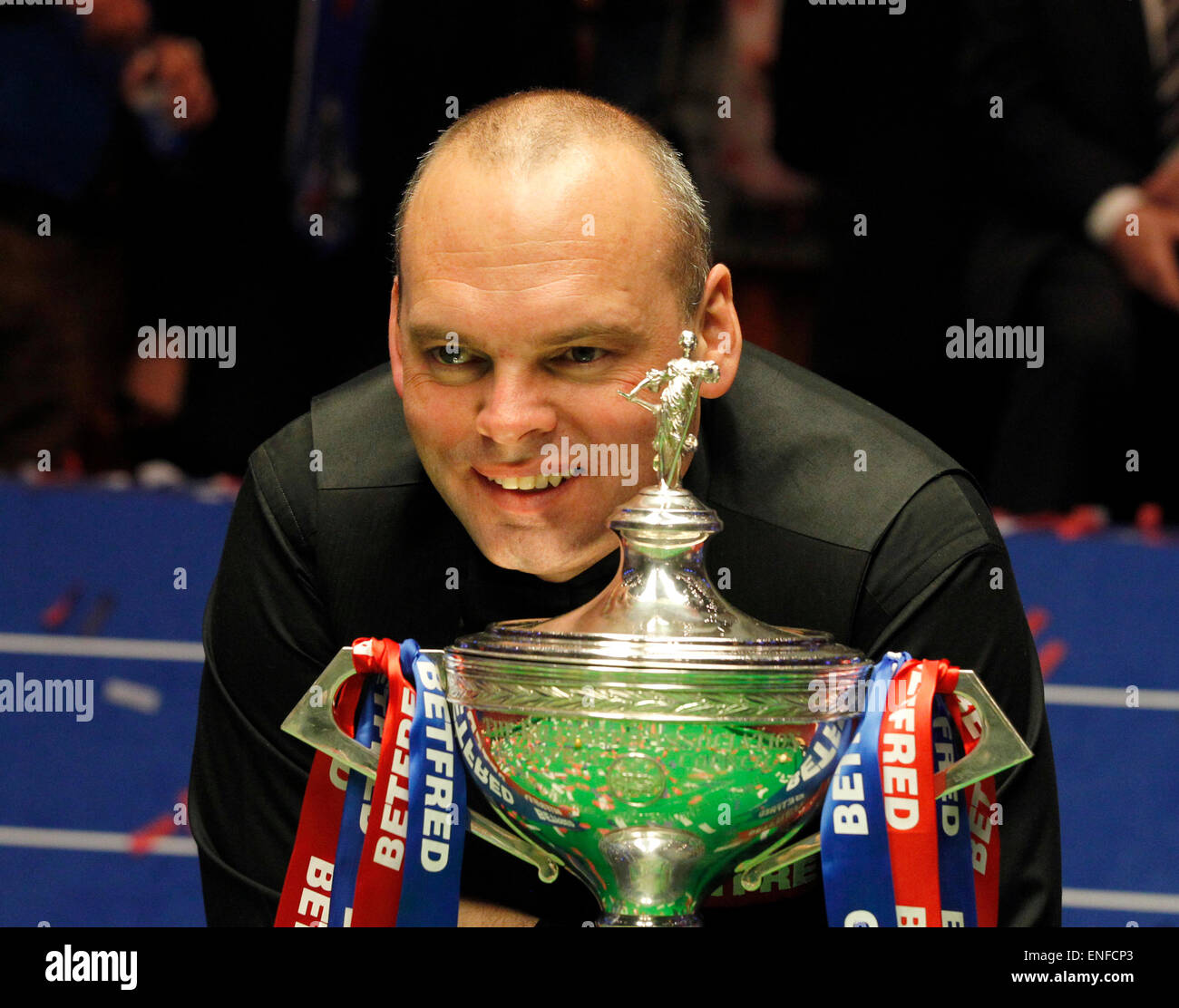 Sheffield. 4th May, 2015. Stuart Bingham of England celebrates after ...