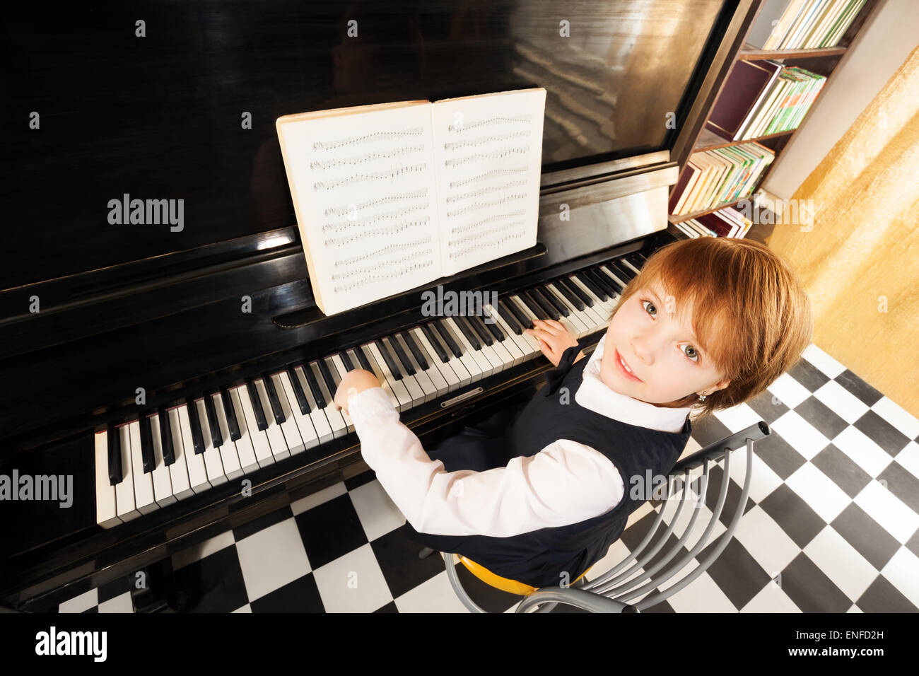 Child music school uniform hi-res stock photography and images - Alamy