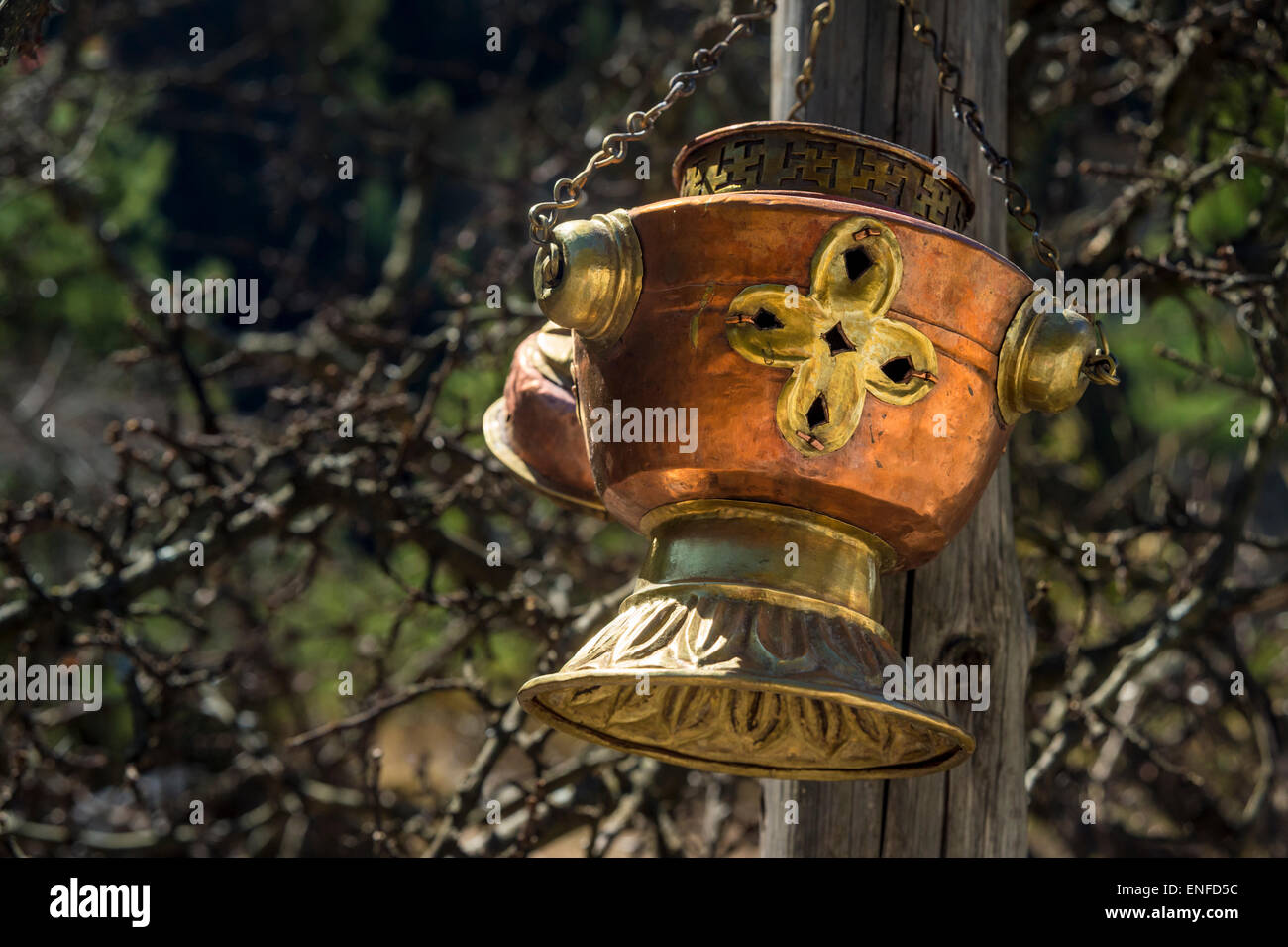 Thurible in Nepal Stock Photo - Alamy