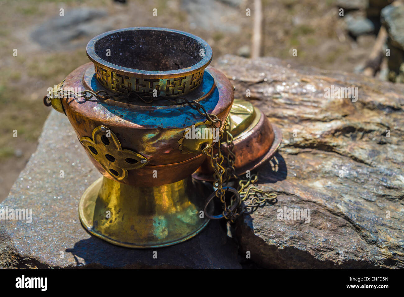 Thurible in Nepal Stock Photo - Alamy