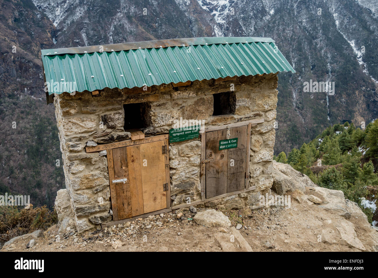 Garbage collecting system in the Himalayas, Nepal Stock Photo - Alamy