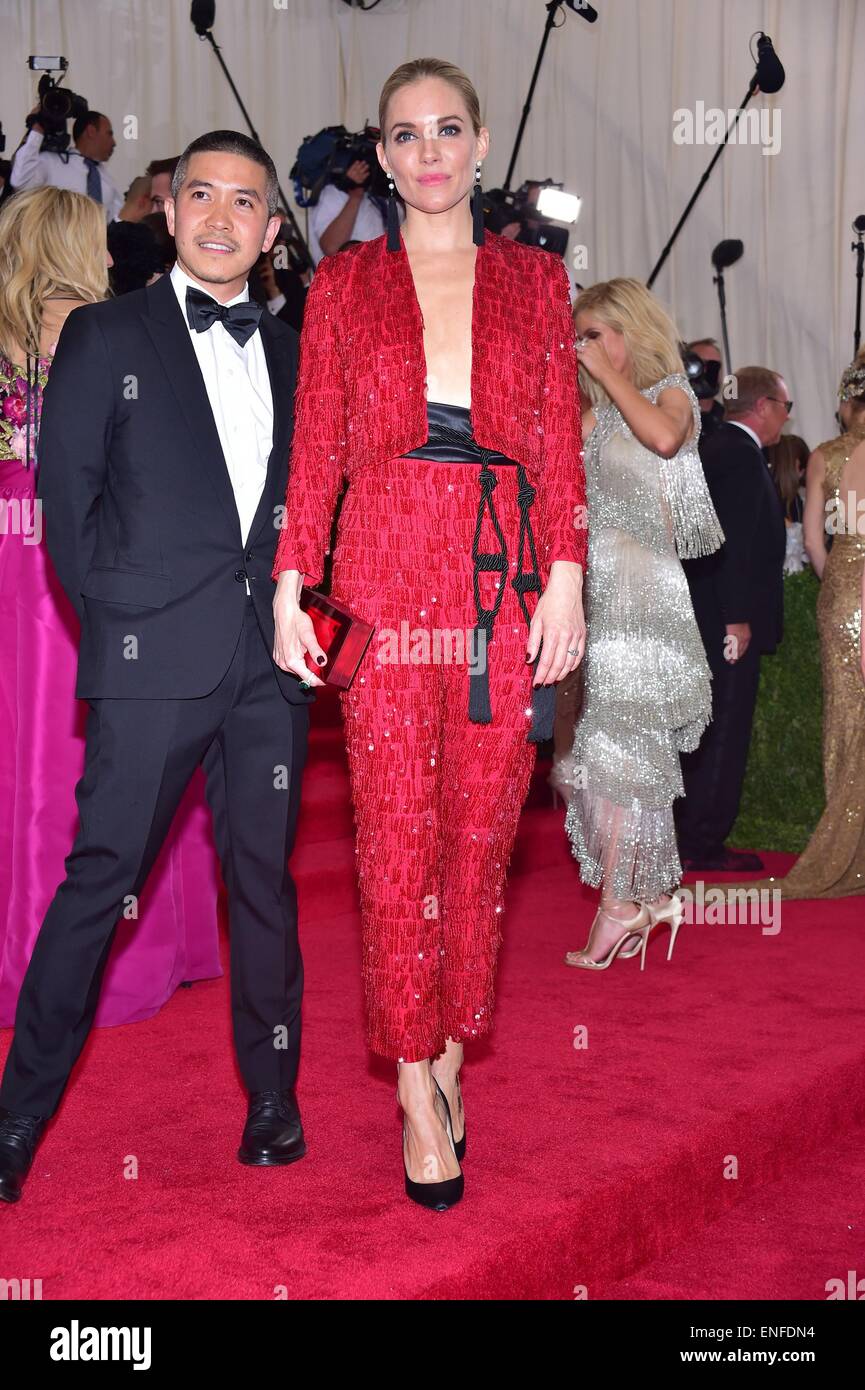 New York, NY, USA. 4th May, 2015. Sienna Miller, (right) at arrivals ...