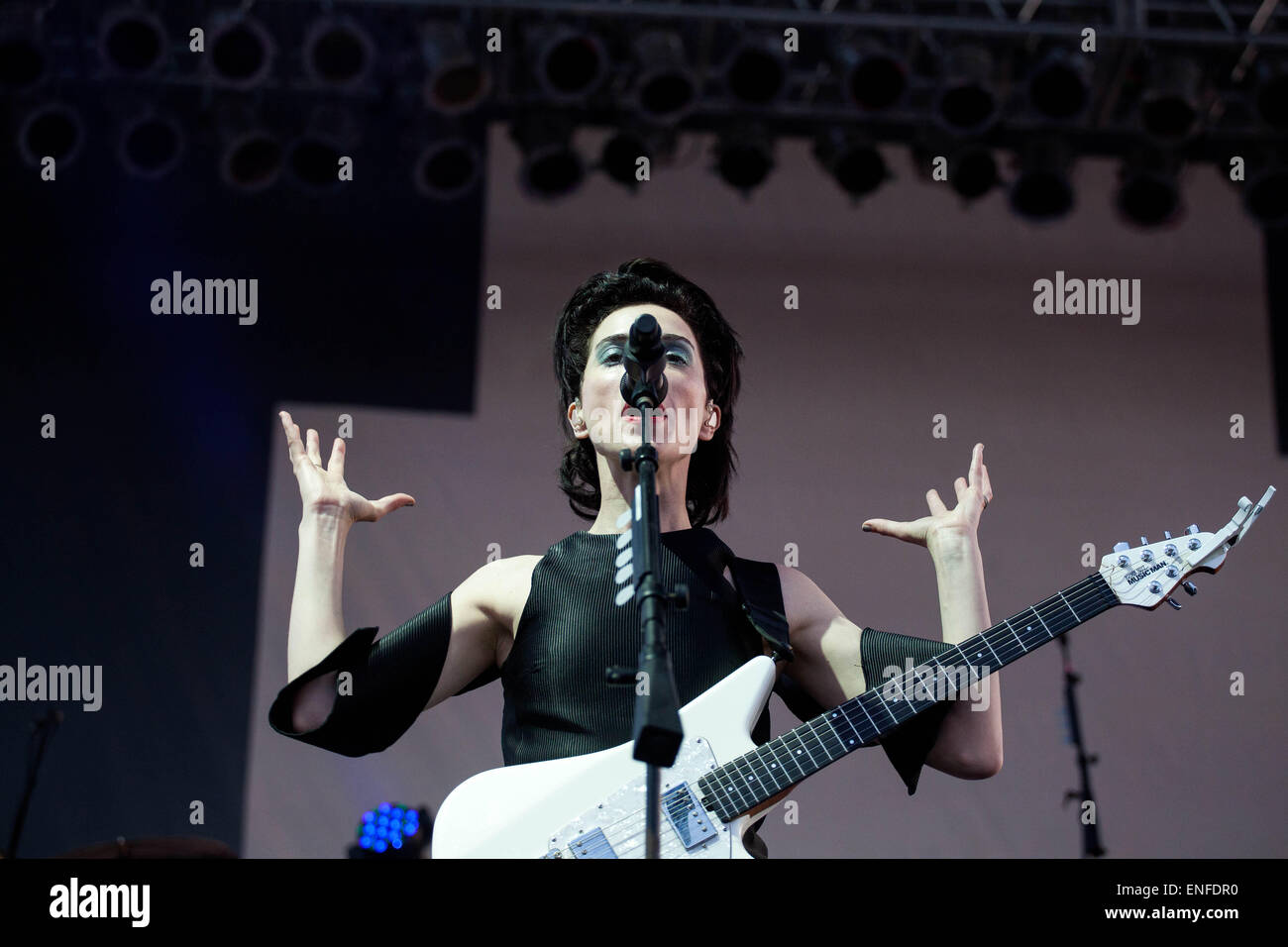 Memphis, Tennessee, USA. 3rd May, 2015. St. Vincent performs at the ...