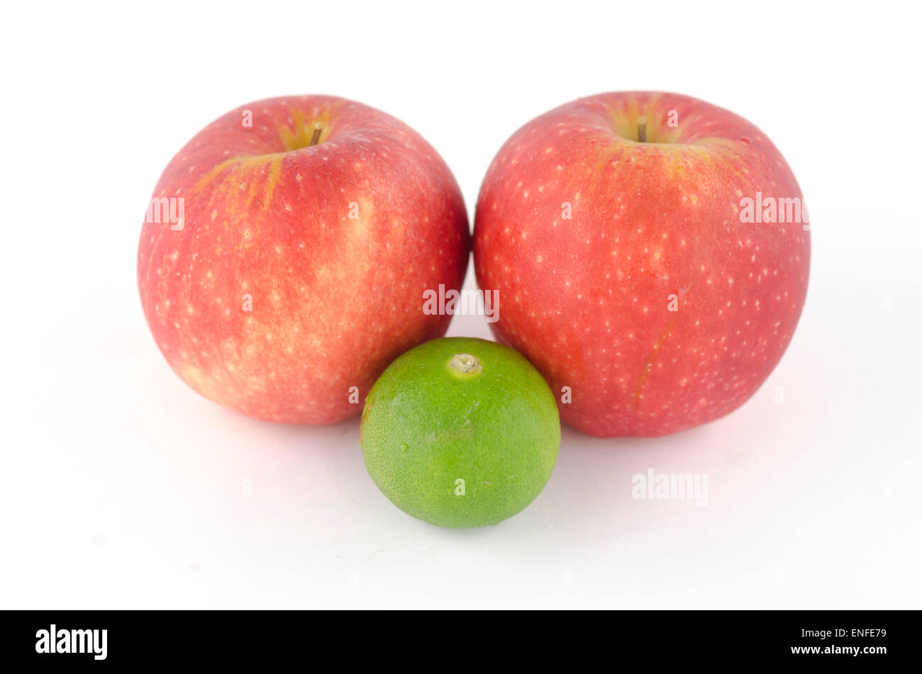 lime and apple isolated on white background Stock Photo - Alamy