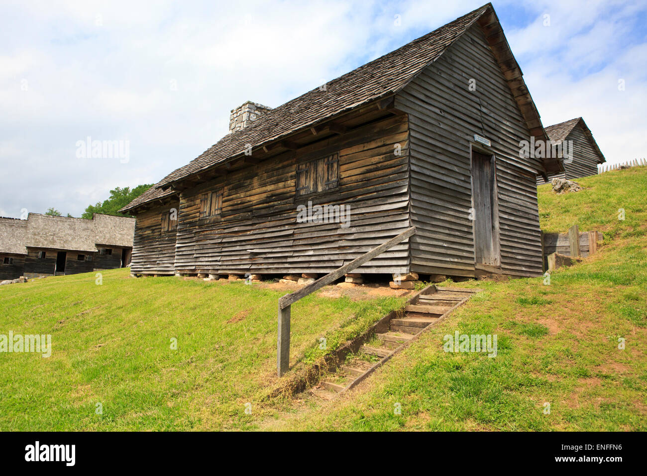Building at Fort Loudoun State park, Tennessee, French and Indian war ...