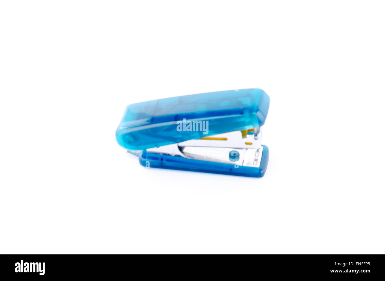 blue staples machine isolated on white background Stock Photo - Alamy