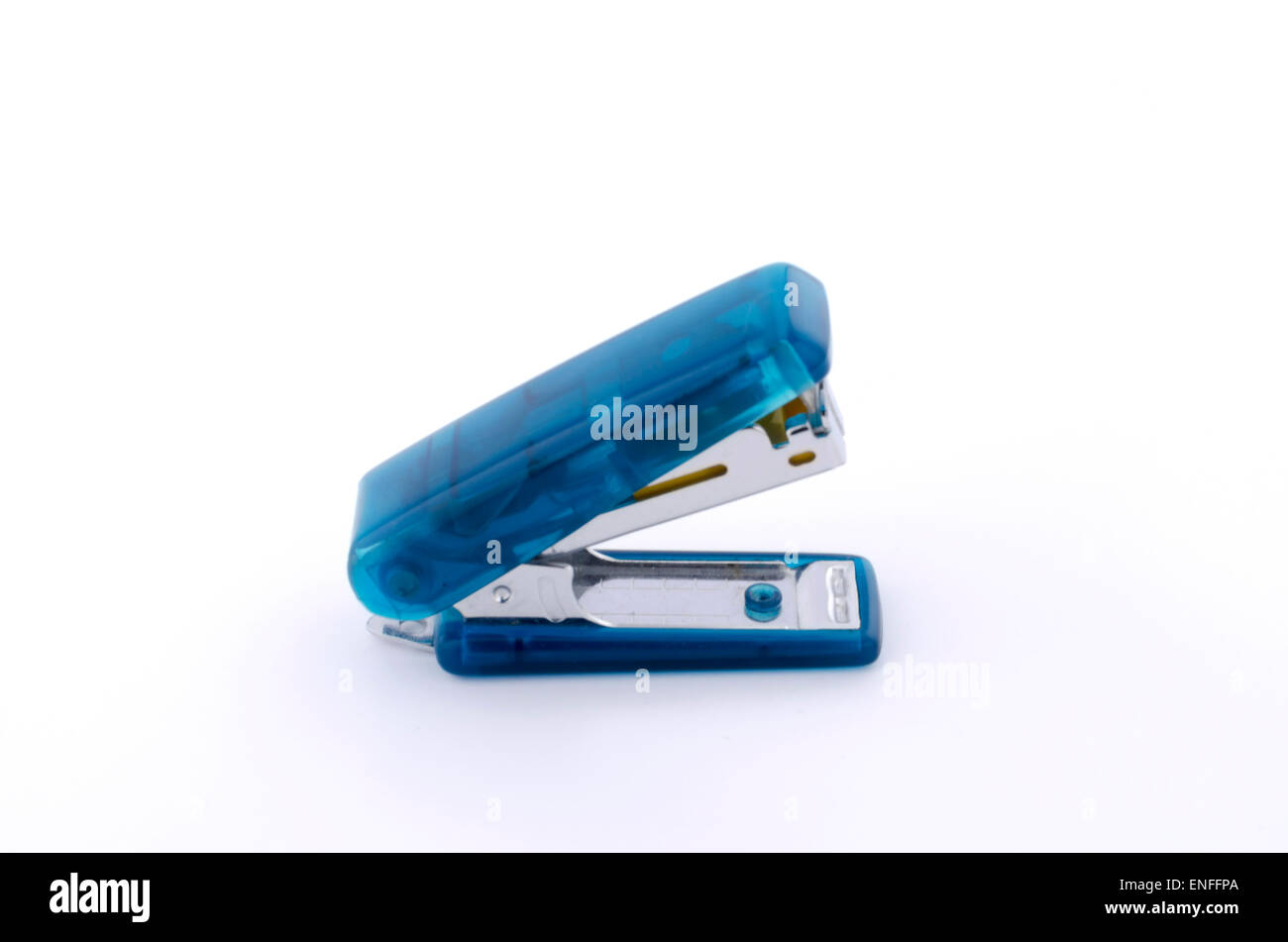 blue staples machine isolated on white background Stock Photo - Alamy