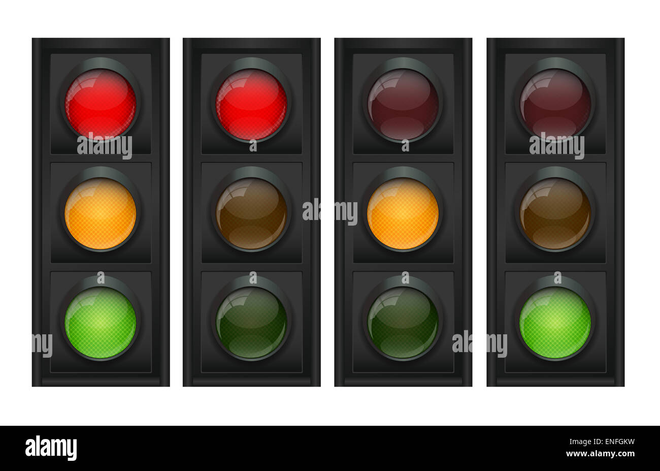 Traffic Light Vector Illustration Stock Photo - Alamy