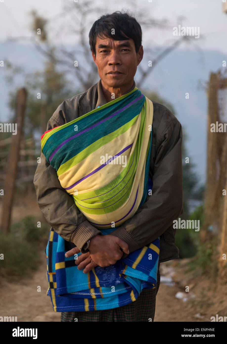 Father Holding His Baby, Mindat, Myanmar Stock Photo - Alamy