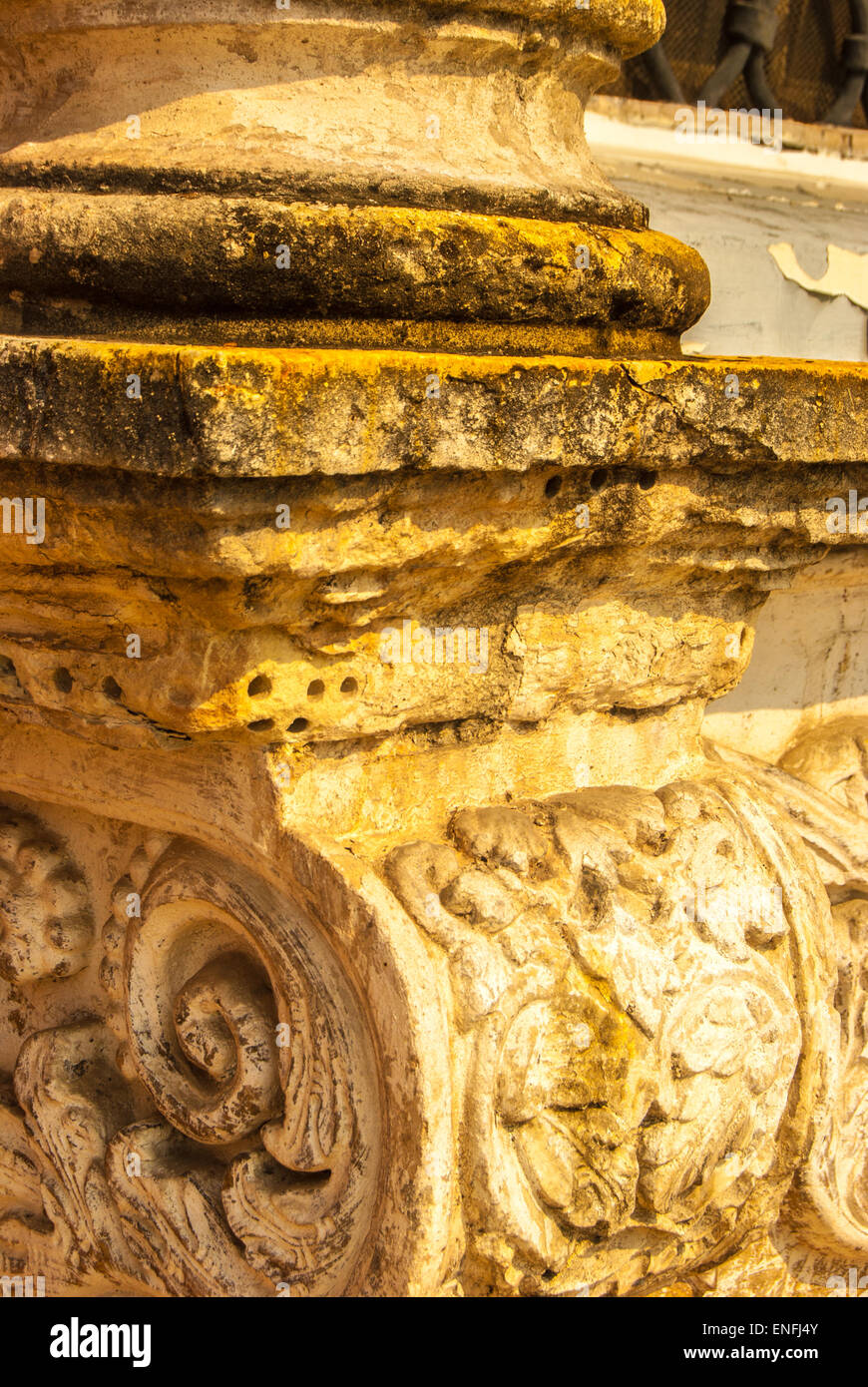 old rustic column Stock Photo - Alamy