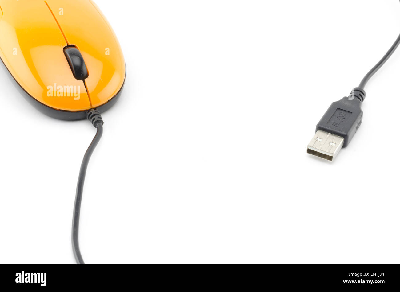 orange mouse isolated on white background Stock Photo - Alamy