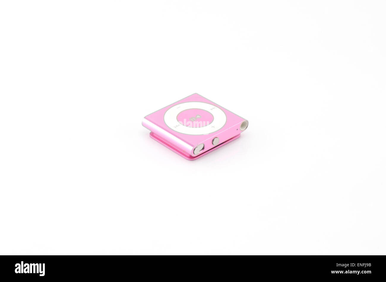 pink mp3 player isolated on white background Stock Photo - Alamy