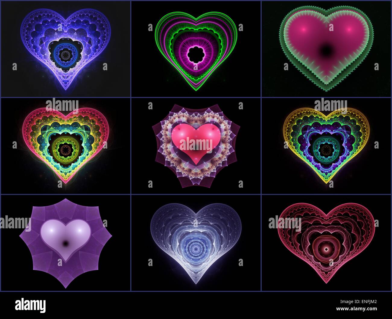 collection of hearts Stock Photo - Alamy