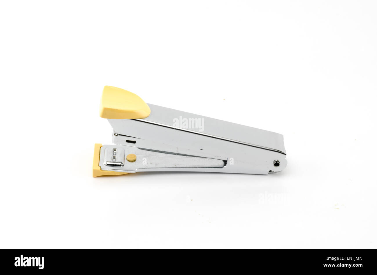 stapled paper isolated on white background Stock Photo - Alamy