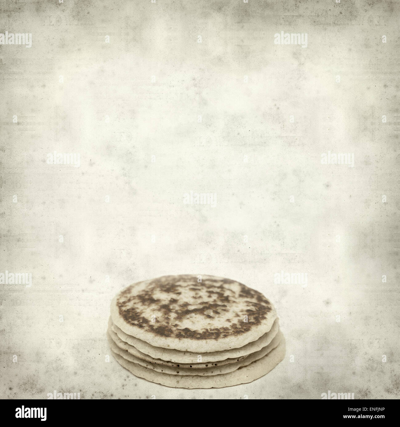 textured old paper background with stacked pancakes Stock Photo - Alamy