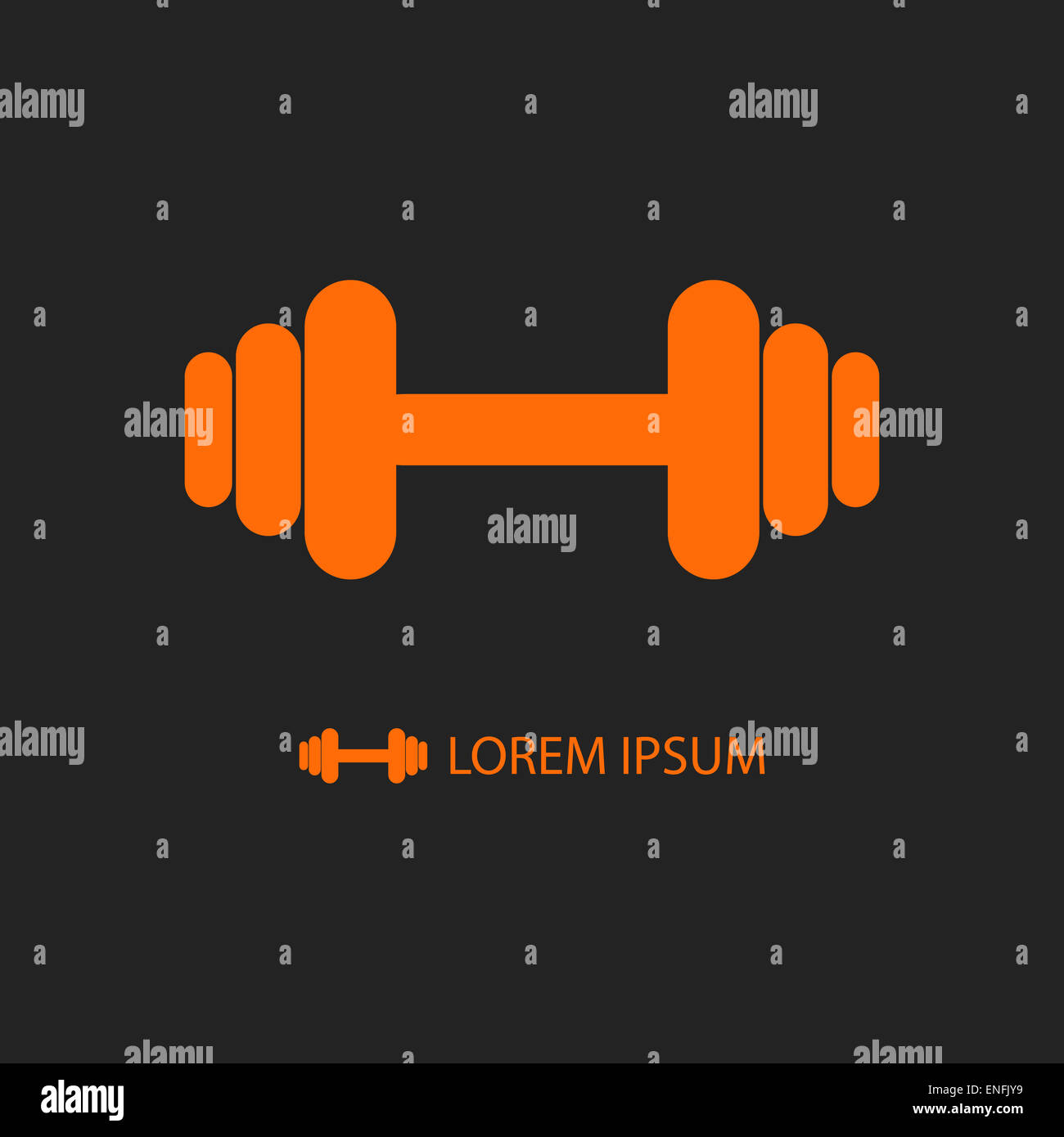 Dumbbell logo hi-res stock photography and images - Alamy