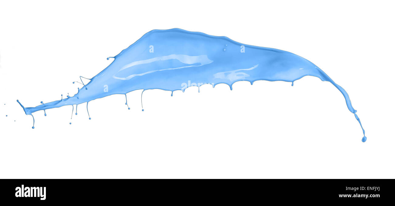 Blue splash isolated on white background Stock Photo - Alamy