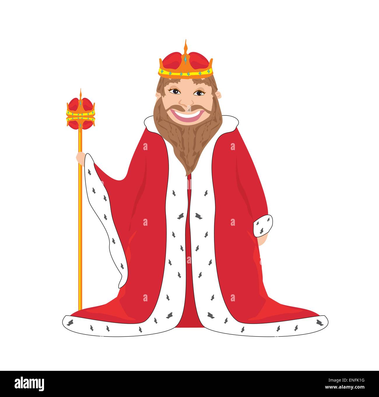 king - isolated vector drawing Stock Vector Image & Art - Alamy