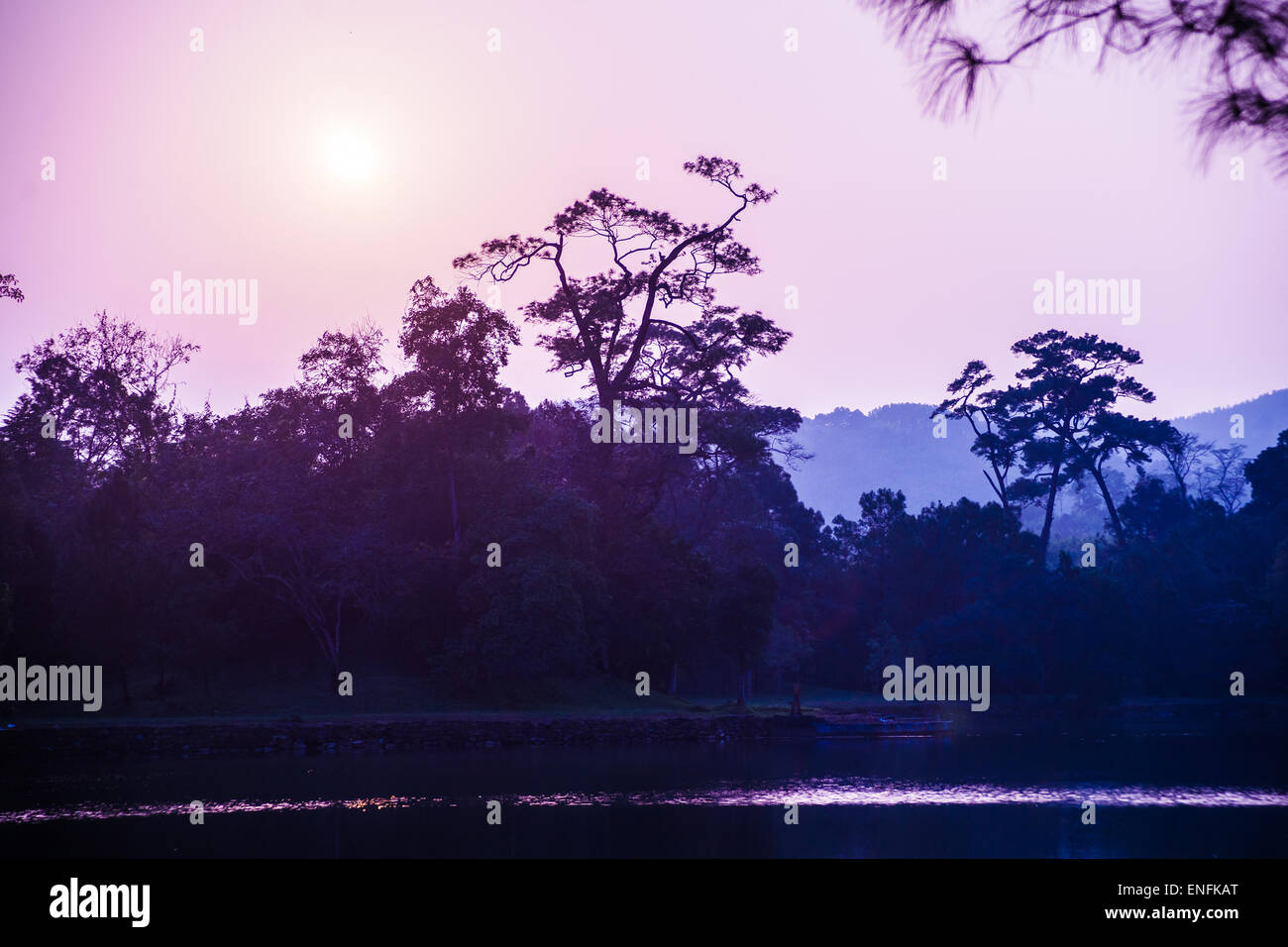 Sunset in tropics Stock Photo - Alamy