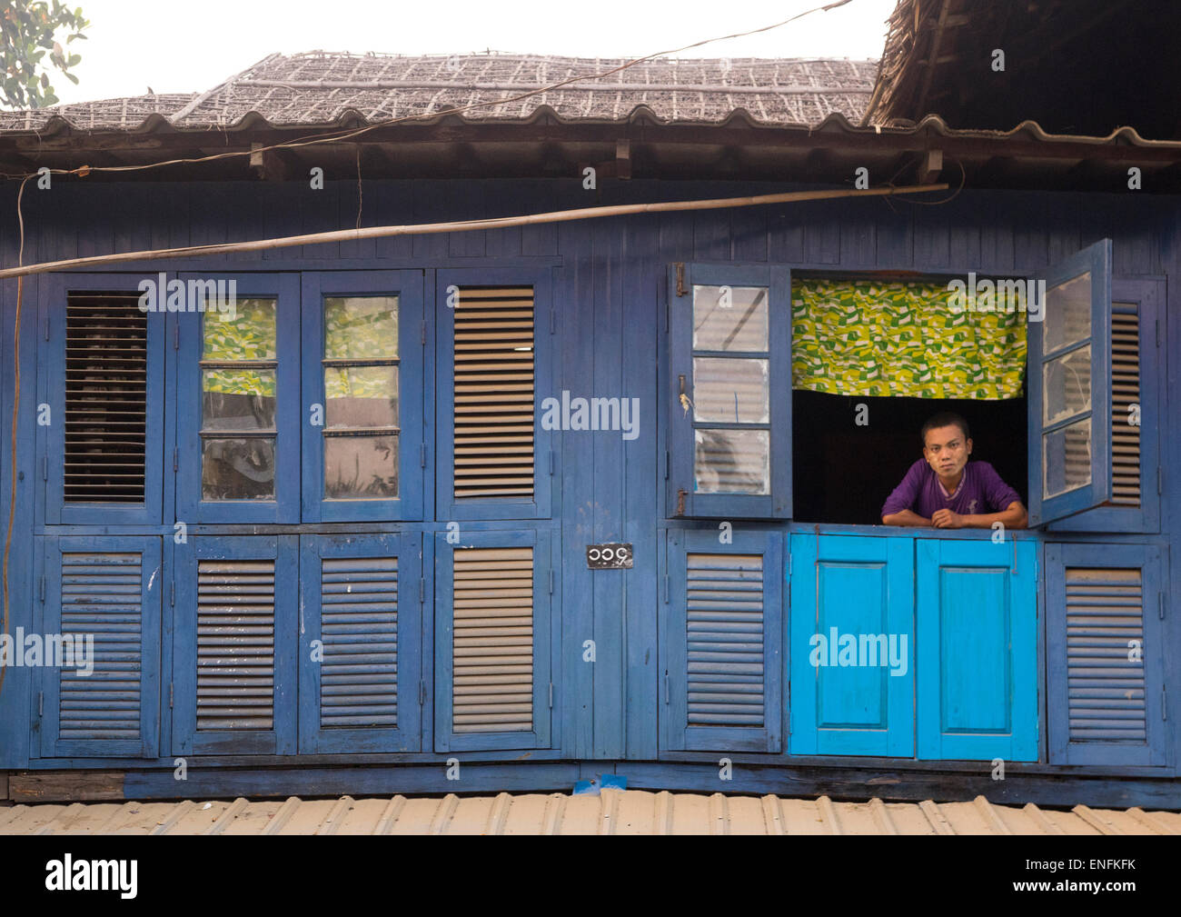 Old Colonial House, Thandwe, Myanmar Stock Photo - Alamy