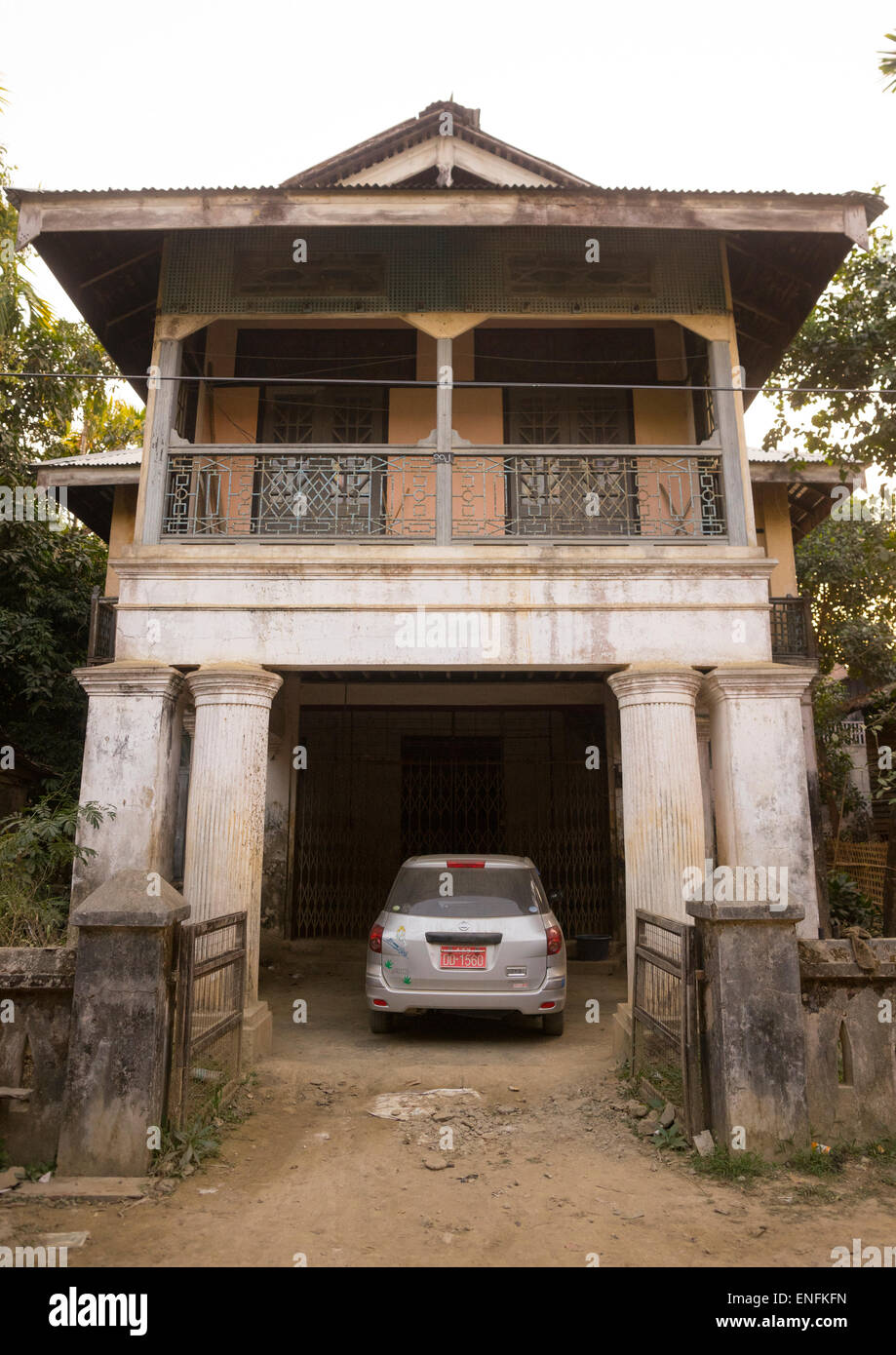 Old Colonial House, Thandwe, Myanmar Stock Photo - Alamy