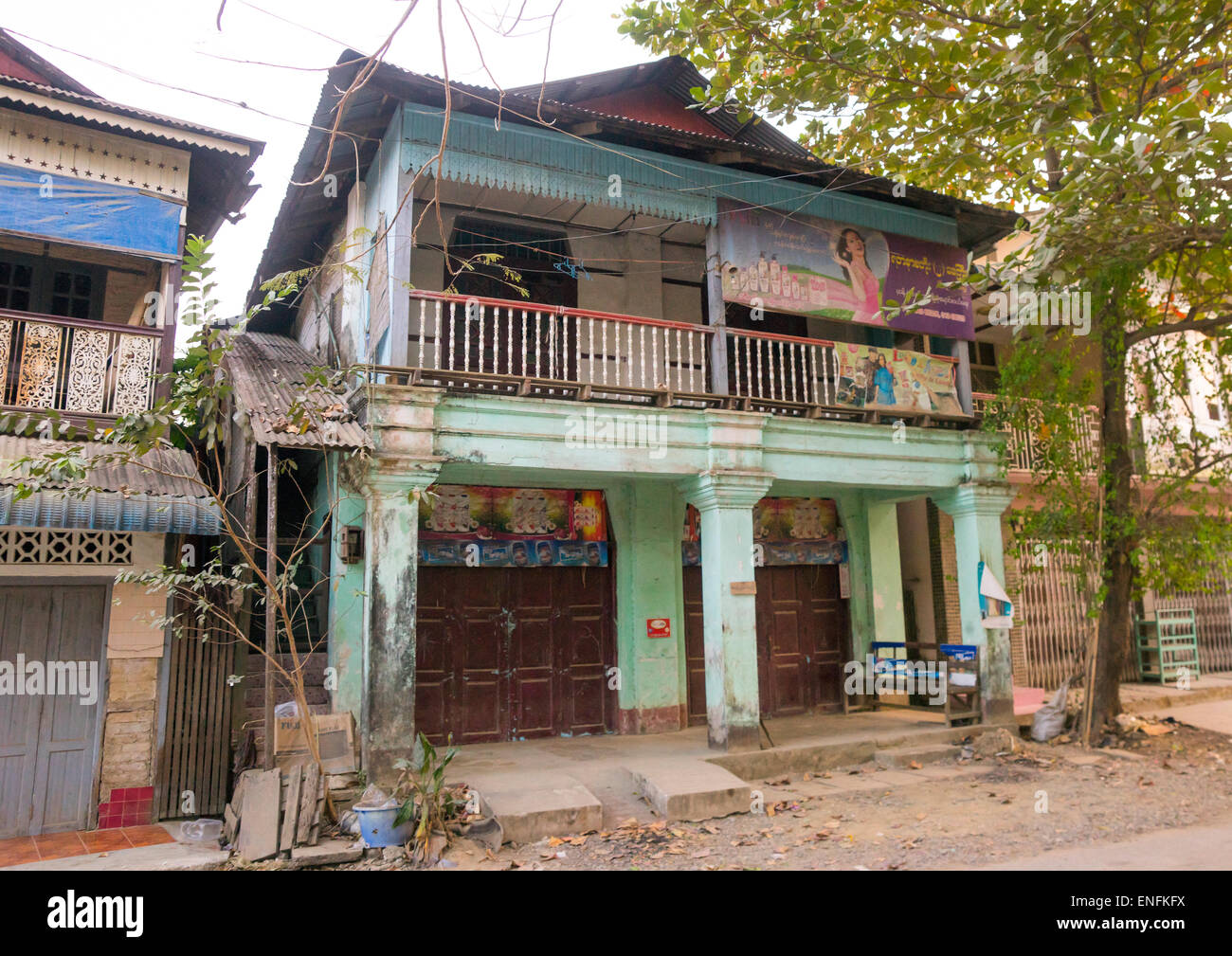 Old Colonial House, Thandwe, Myanmar Stock Photo - Alamy