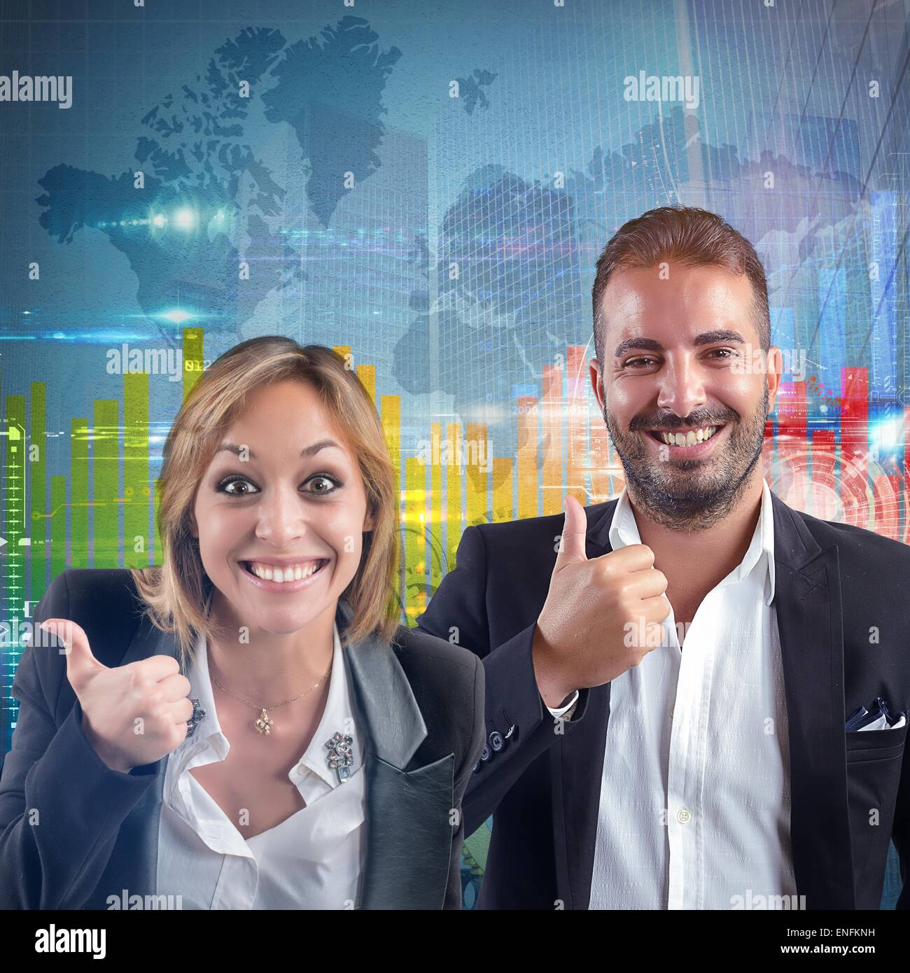 Businesspeople world success Stock Photo - Alamy