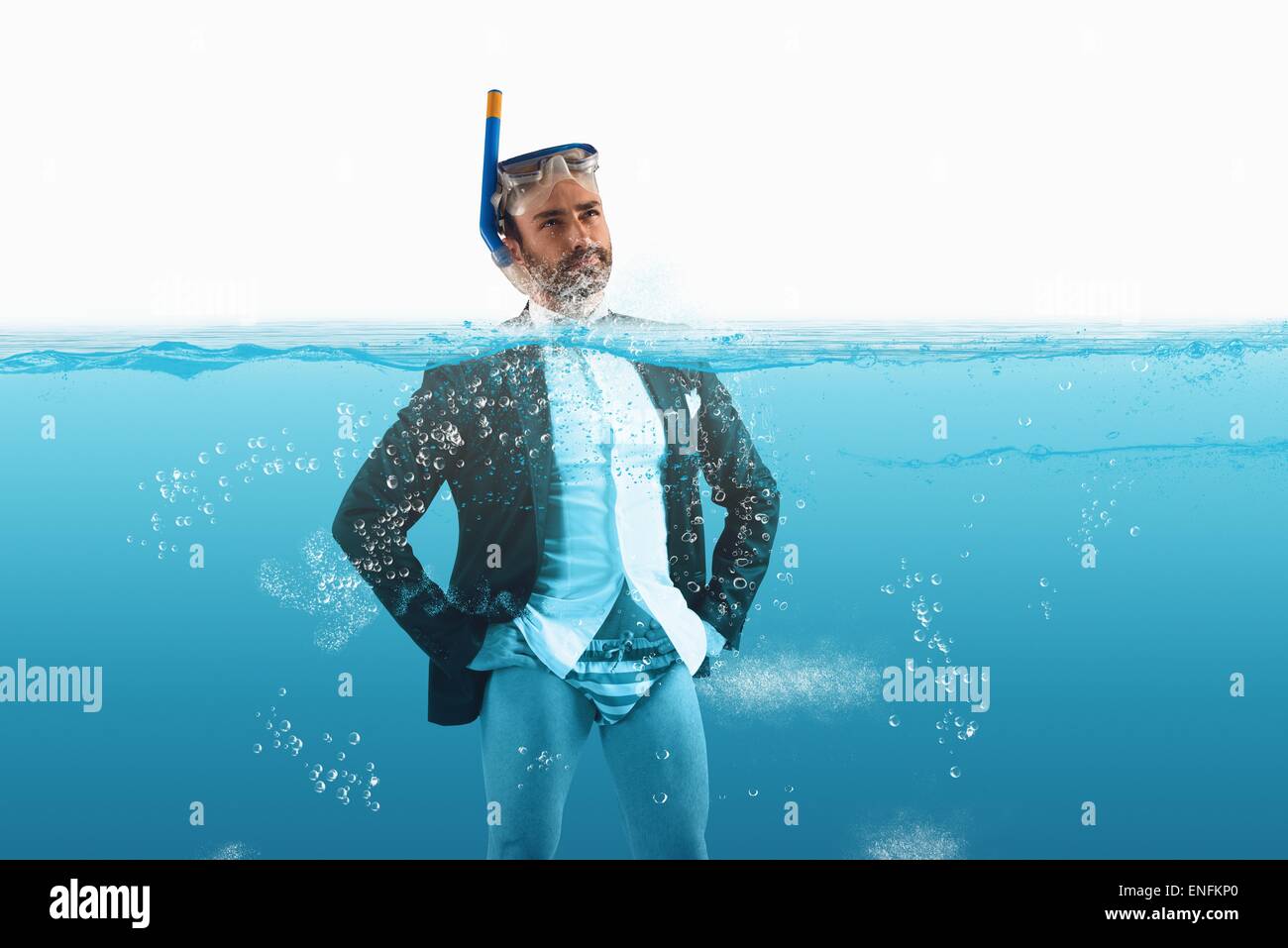 Businessman fight against time Stock Photo - Alamy